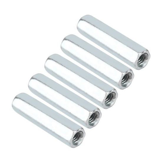 Écrou Long Nuts-5Pcs M6 * 40 Long Tige Écrou Hexagonal Manchon Écrou Standoff Attaches Filetées ...