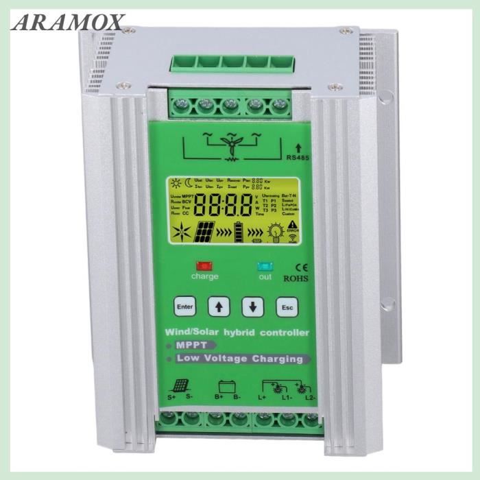 Contrôleur hybride solaire éolien MPPT Boost Controller DC12V 24V pour la batterie au lithium ...