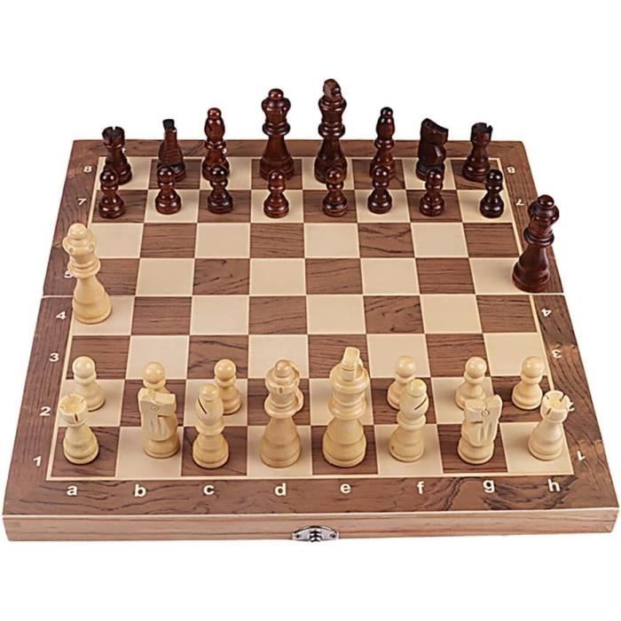 Jeu D'Échecs Échiquier Jeu D'Echec Plateau De Jeu Bois Massif D'Échecs ...