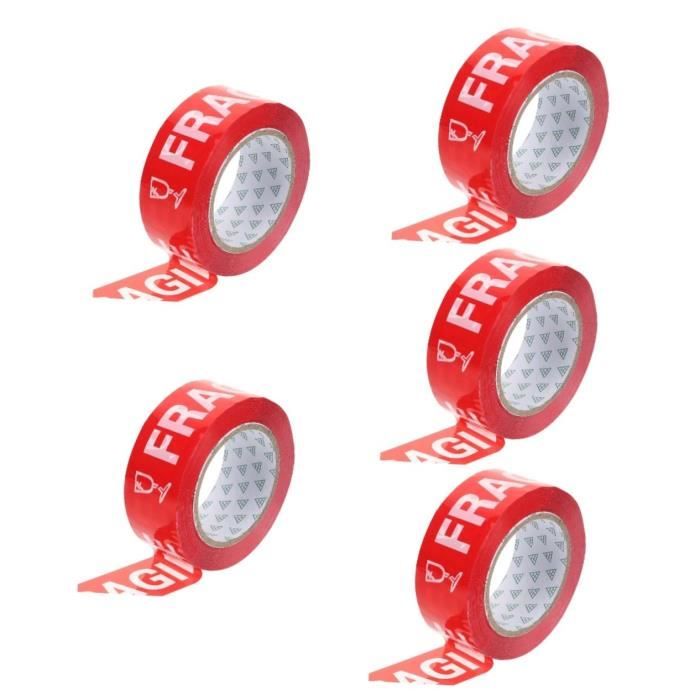 5 Rouleaux Ruban D'Avertissement Fragile Autocollants De Soins ...
