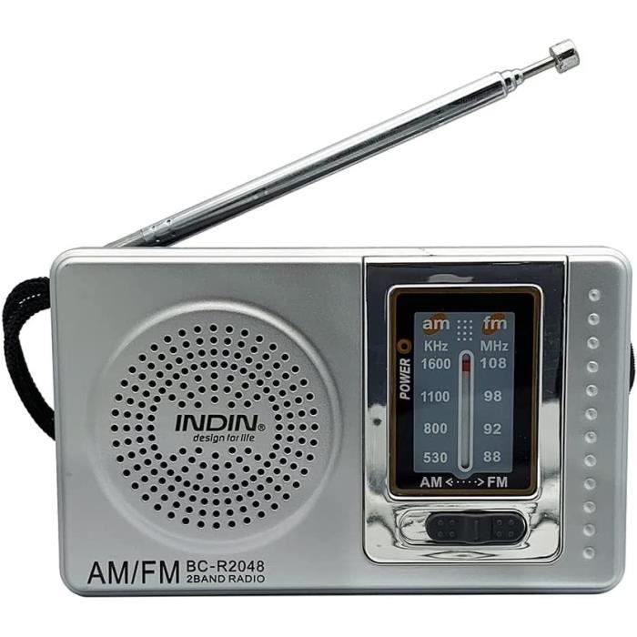 LIWI-Mini radio portable, lecteur de radio FM rétro avec 2 piles AA ...