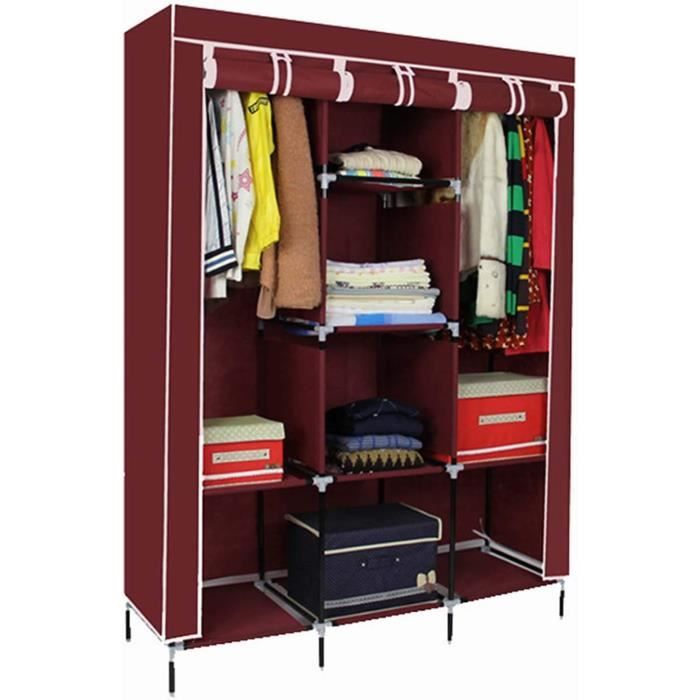Armoire en Tissu, Garde Robe Simple Portative, Placard Pliable avec ...