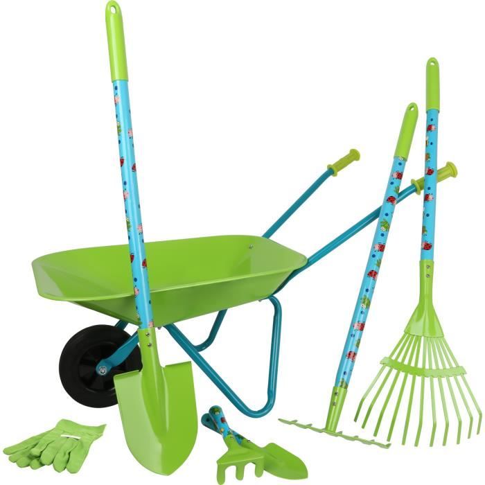 Kit de jardin - Enfant - Brouette - Vert - A monter soi-même ...