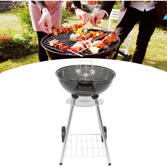 BARBECUE Charbon de Bois Portatif sur Pied Pole Ronde Extrieur avec ...