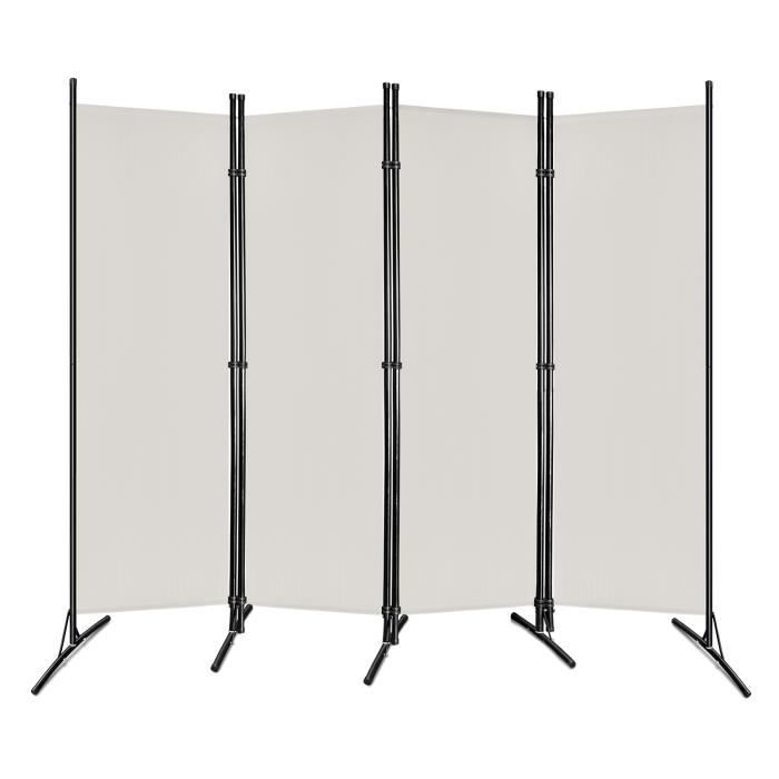 Aufun Paravent sur Pied 4 Panneaux Pliable en Toile Polyester ...