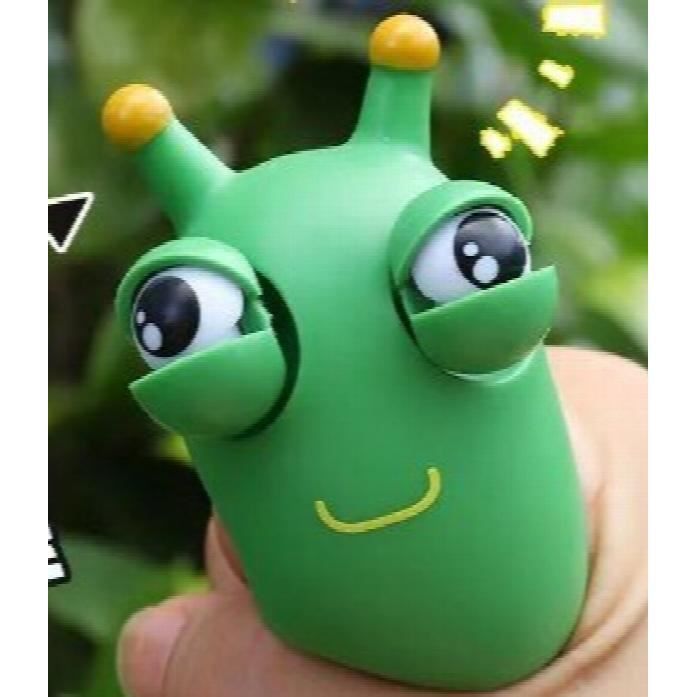 Squishy Toy Green Eye Popping Worm Squeeze Toy Stress Reliever Anti ...
