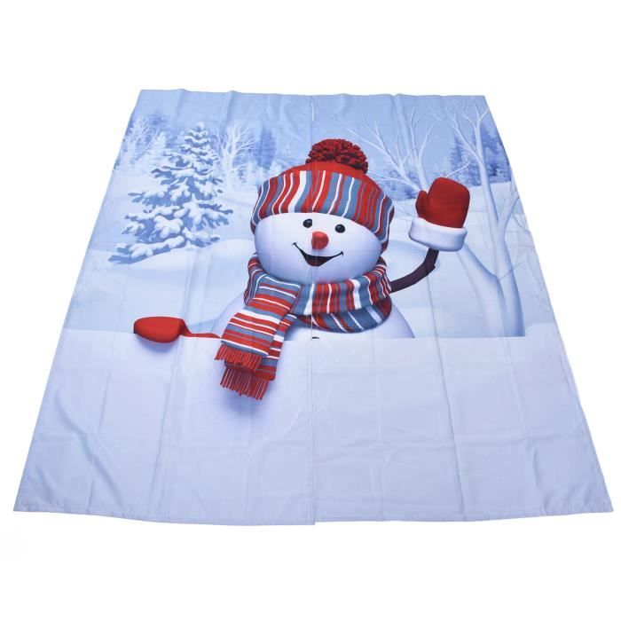 Rideaux occultants - DILWE - Bonhomme de neige - Tissu polyester ... Rideaux occultants - DILWE - Bonhomme de neige - Tissu polyester ...