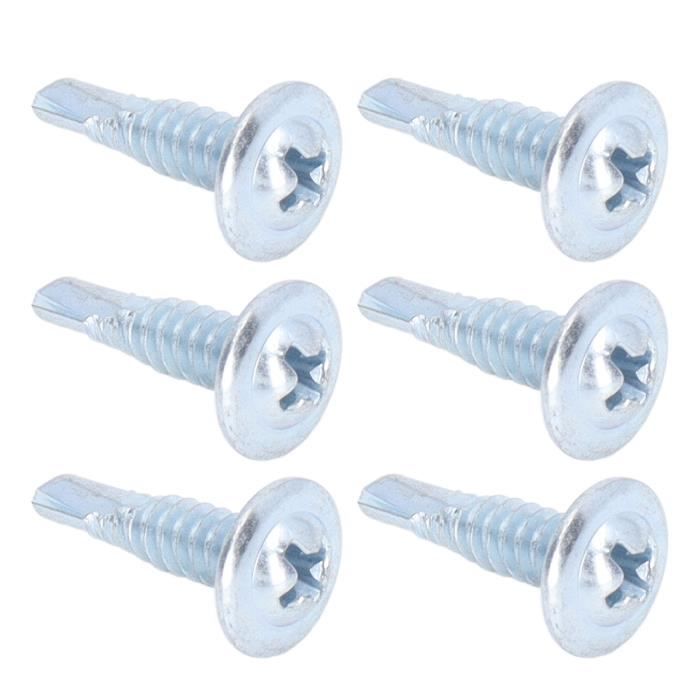 Duokon Vis autoperceuses 250 pièces vis auto-perceuses en acier au ...