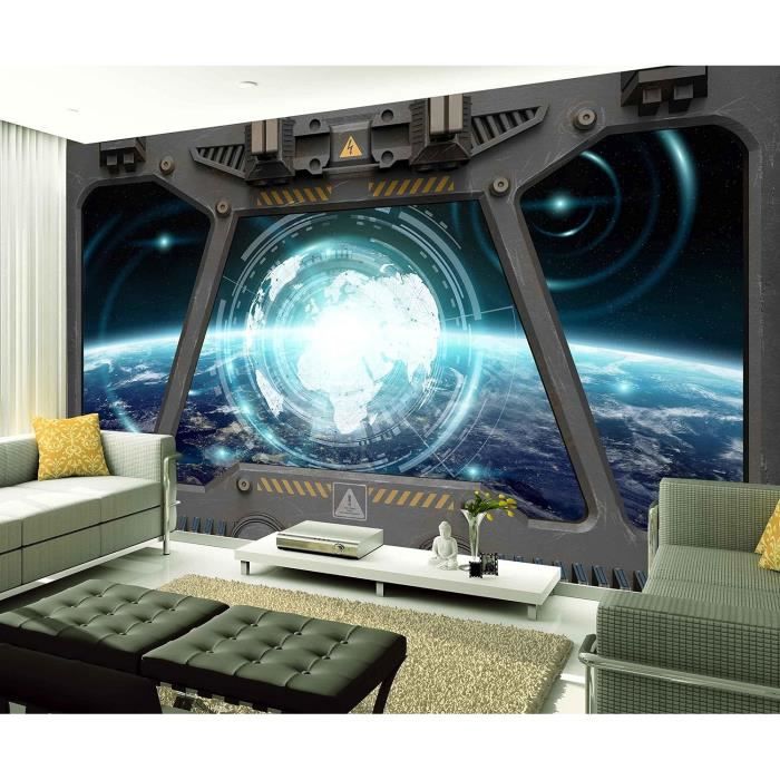 Galaxie Papier Peint Panoramique Vaisseau Spatial Planète Modèle ...