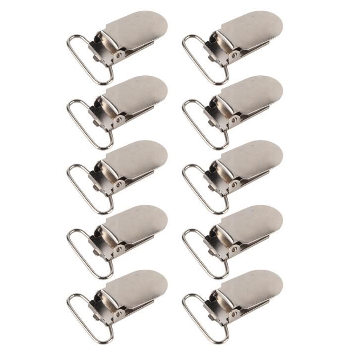 Accessoire de mercerie - Clips de Sangle - Métal argenté - Durable ...