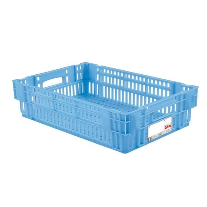 Caisse ajourée conforme HACCP 27 L - Bleu - Cdiscount Maison