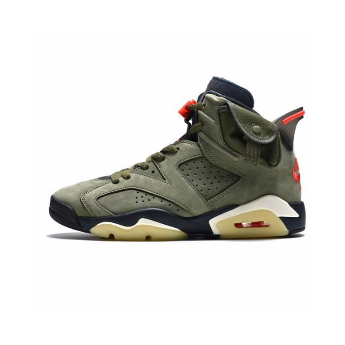 Air jordan 6 Medium olive Travis Scott co - operative / Army Green Vert ...