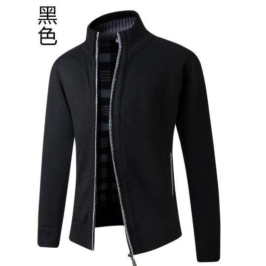 Gilet-cardigan,Pull d'hiver en laine pour hommes, Cardigan à manches longues blanc, Cardigan en ...