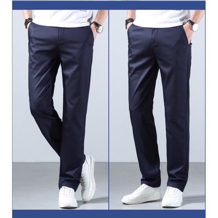 Pantalon Homme Été Regular Fit Grande Taille Jambe Droite - INSFITY ...