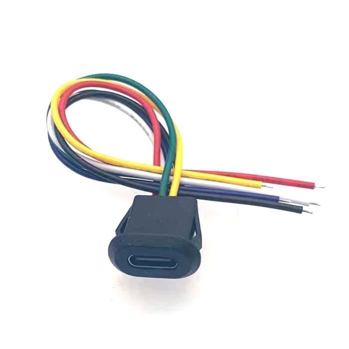 Prise d'alimentation de type C USB,connecteur Jack,base femelle à ...