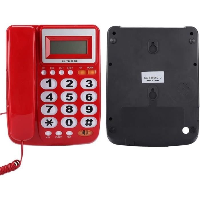 Téléphone Fixe De Bureau Appels Mains Libres, Téléphone Fixe Avec Câble De Bureau Avec Écran D ...
