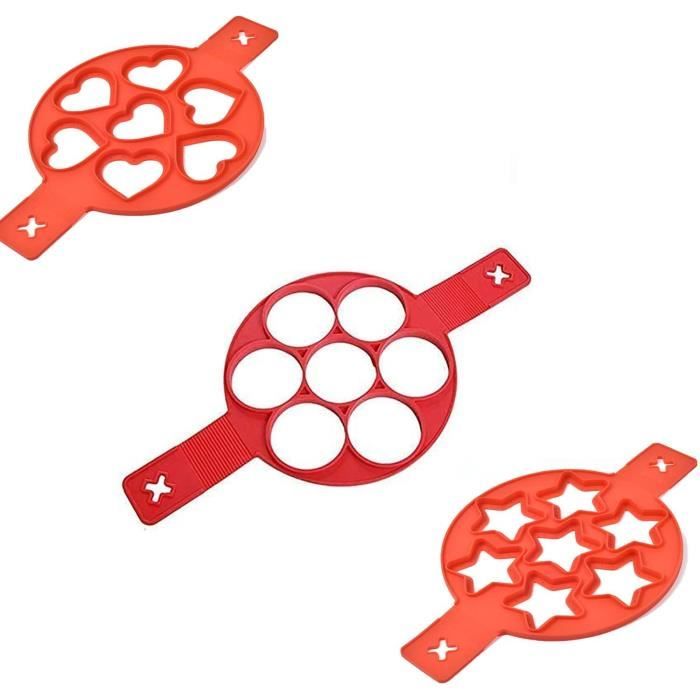 Moulle Pancake Silicone,Moulle À Pancake,Ring Egg Flip Ronds Moule À ...