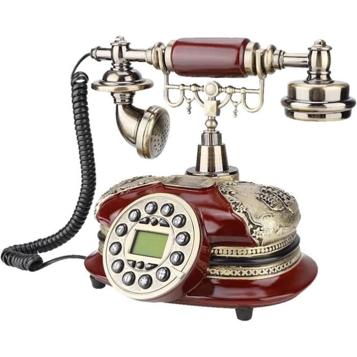 Téléphone Antique, Cadran Rotatif Téléphone sans Fil Téléphone Rétro ...