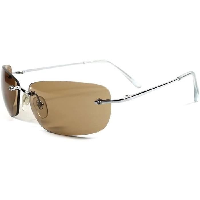 Lunettes de soleil RIMLESS - style MATRIX SMITH - homme femme TRILOGY ...