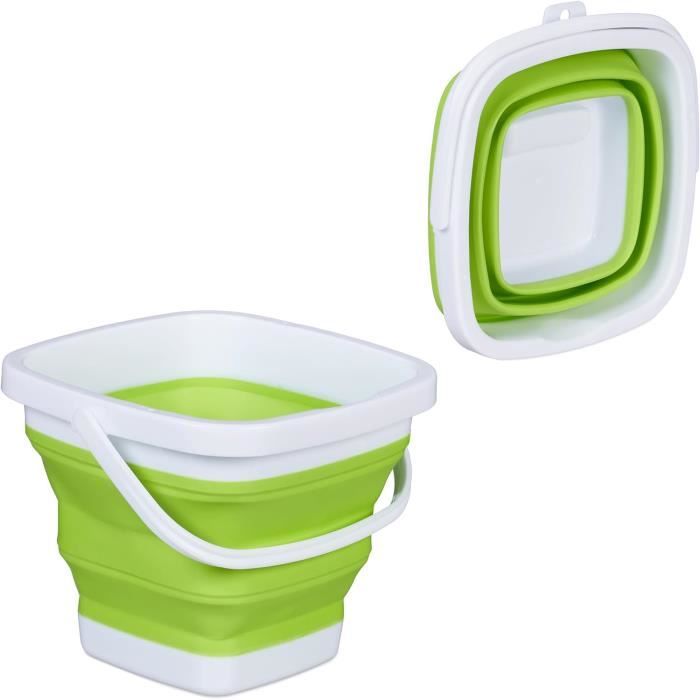 Seau Pliable, 5 litres, Bec verseur, Anse, récipient rétractable pour ...