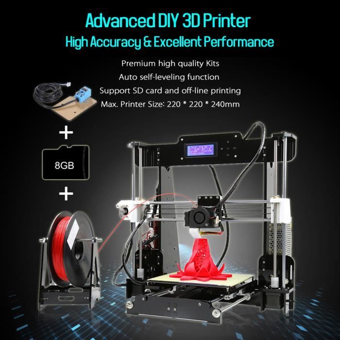 Anet A8 NEW Imprimante 3D Reprap i3 DIY Kits Auto-assemblage Auto ...
