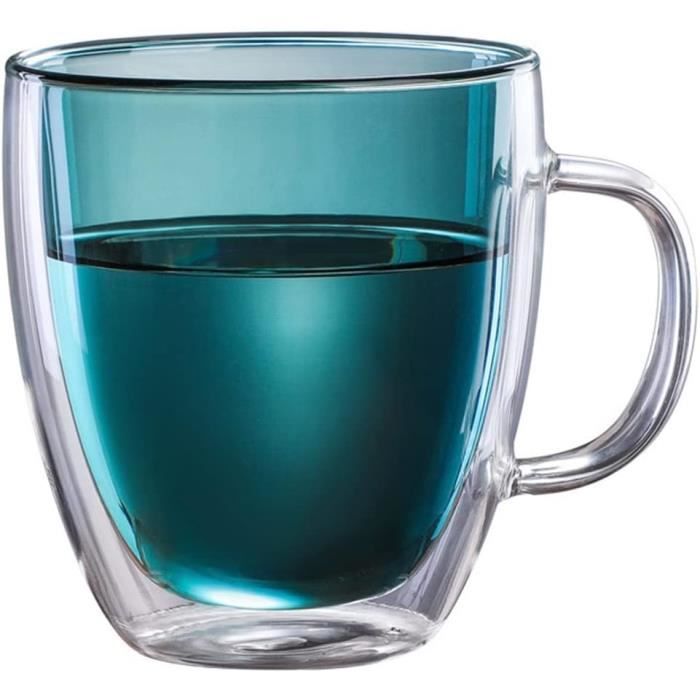 Tasses À Café En Verre À Double Paroi Avec Poignée, Tasse À Café ...
