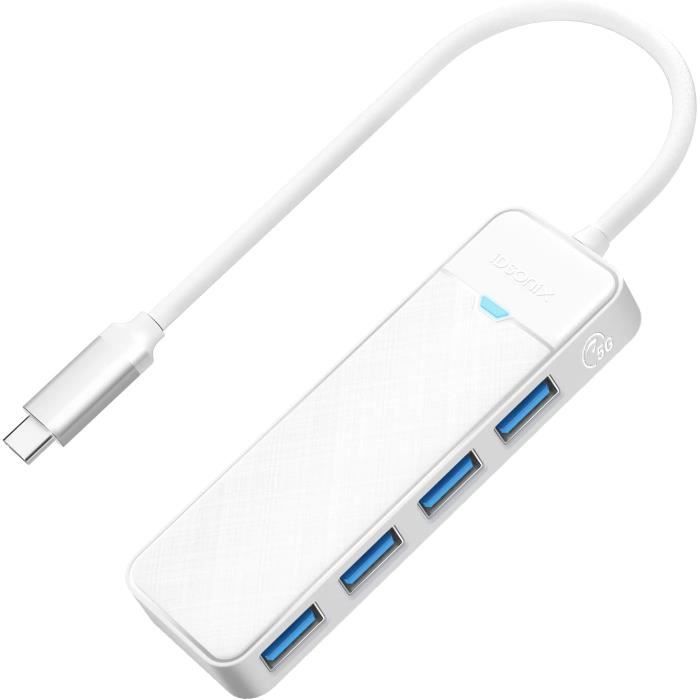 Hub Usb C, Idsonix Usb Hub 3.0 Avec 50Cm Long Cable, 4 Port Usb C Hub ... Hub Usb C, Idsonix Usb Hub 3.0 Avec 50Cm Long Cable, 4 Port Usb C Hub ...