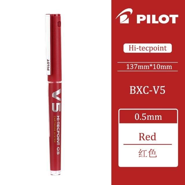 STYLO,1pcs Red BXC V5--stylo à bille roulante rechargeable hi tecpoint ...