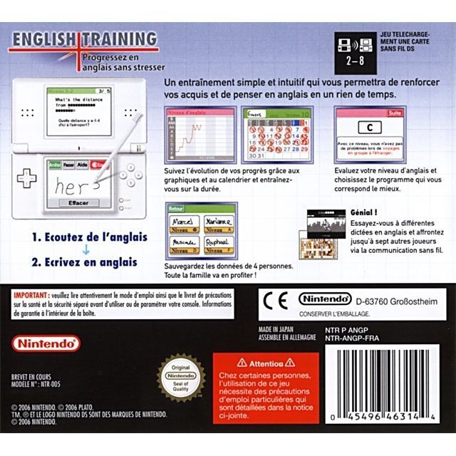 ENGLISH TRAINING / JEU CONSOLE NINTENDO DS - Cdiscount Jeux vidéo