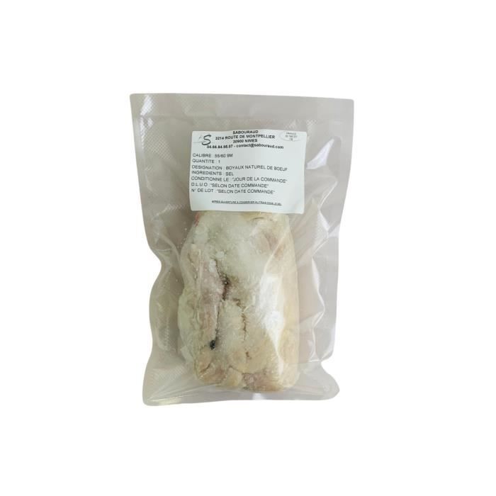 Boyau naturel de boeuf, 55/60, 9 mètres, pour la fabrication de ...