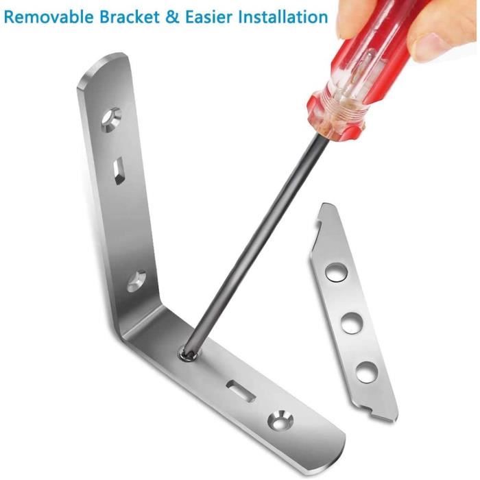 2 Equerre Etagere Murale Fixation Inox 250 * 150 20mm3mm D épaisseur ...