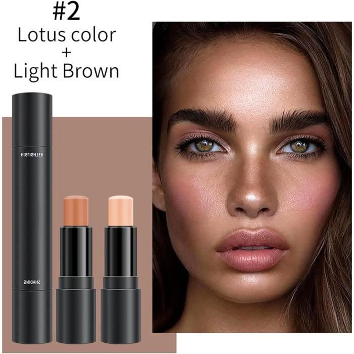 Contouring Stick Rose Racine De Lotus + Curry Clair Highlighter Stick ...