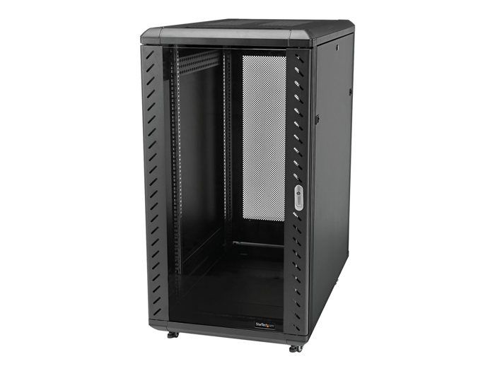 Startech 18u server rack cabinet - includes casters leveling feet noir ...