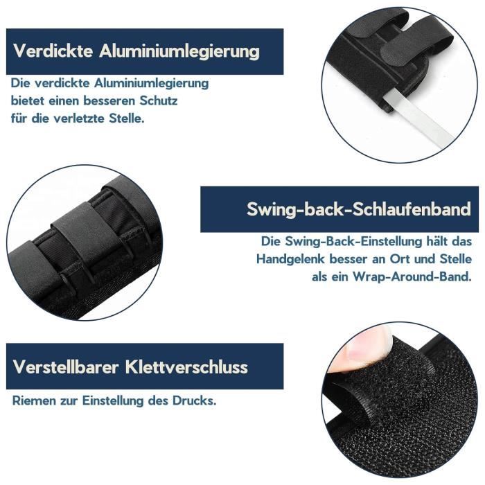 Attelle De Poignet Avec Attelle En Métal, Respirante, Réglable, Pour ...