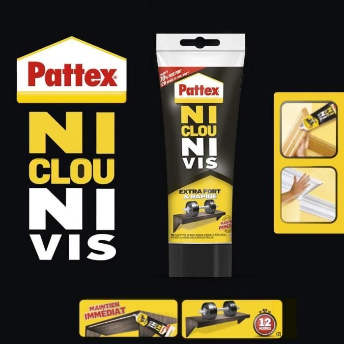 Ni Clou Ni Vis Extra Fort & Rapide, Colle De Fixation Surpuissante ...