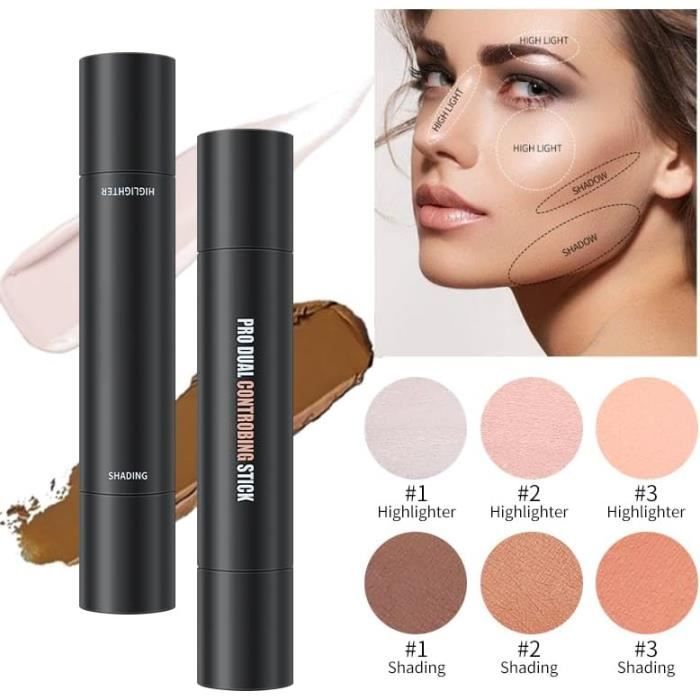 Contouring Stick Rose Racine De Lotus + Curry Clair Highlighter Stick ...