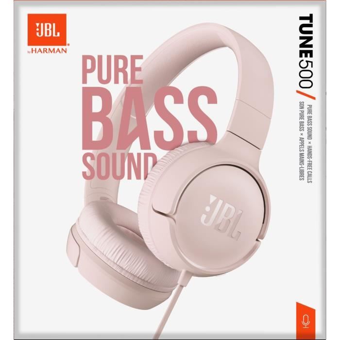 Casque filaire JBL Tune 500 - Son Pure Bass - Conception légère et et ...