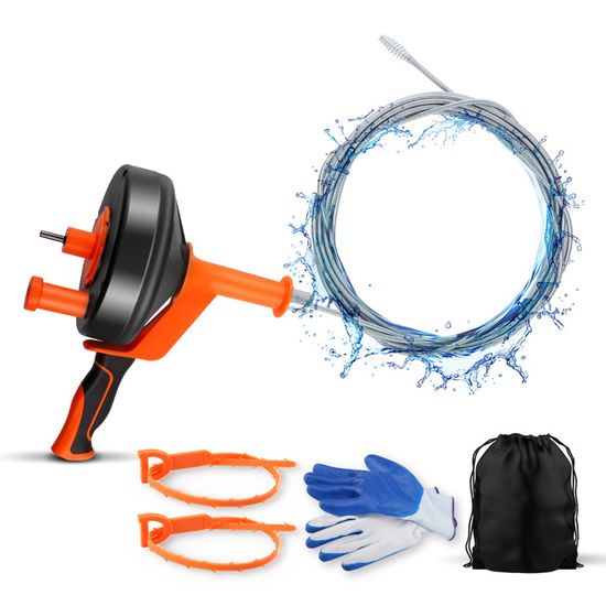 Spirale de Nettoyage de Tuyaux Electrique, 32.8FT/10 Mètre Furet ...