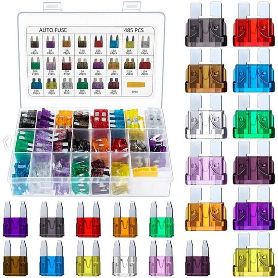 Vintoney Mini Fusible Voiture 485 PCS Fusible Standard Voiture Kit de ...