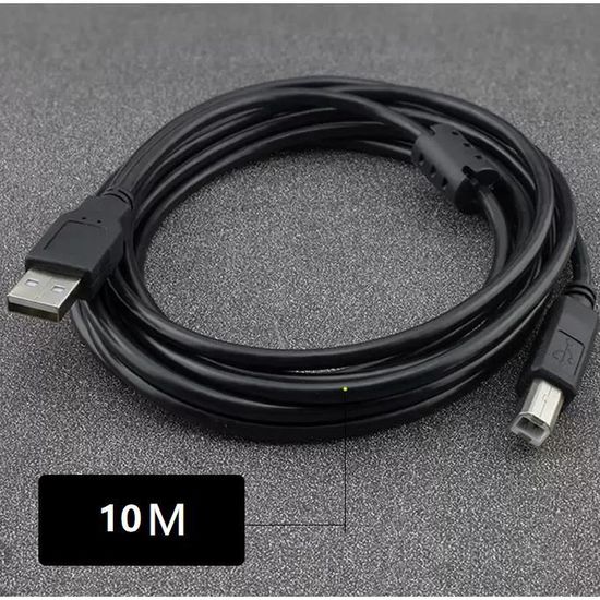 10M Câble d'imprimante USB 2.0 Type B Vers Type A Pour Imprimantes ...
