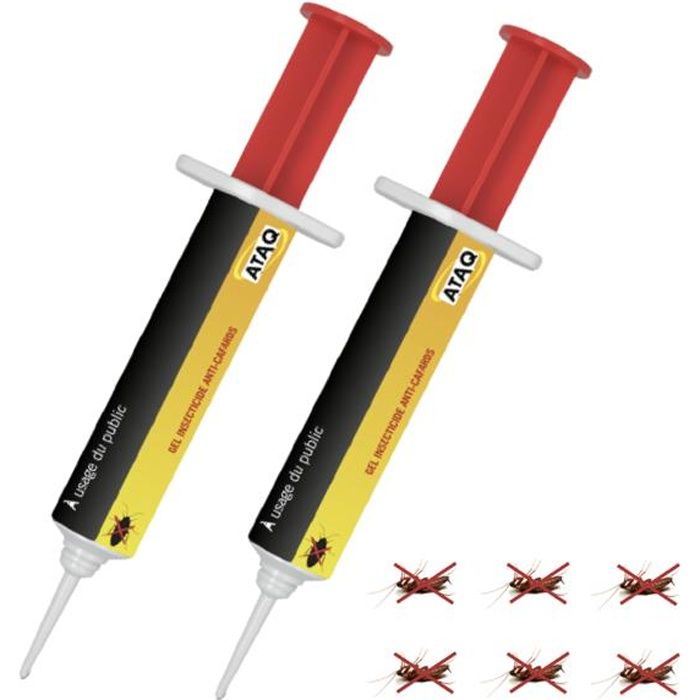 ATAQ 2X Gel Appât 10g Anti Cafards Puissant Professionnelle Blattes ...
