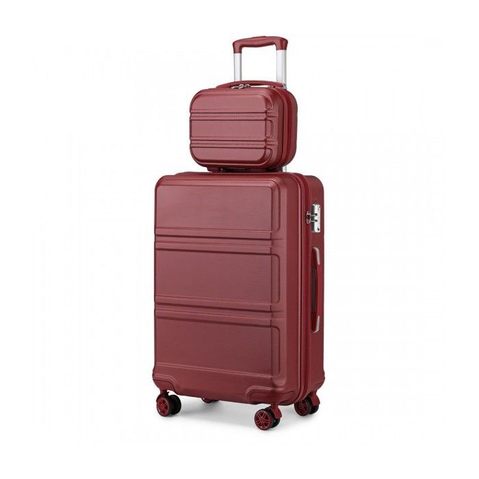 Set de 2 Valises de Voyage 51.5x38x21cm Valise Rigide ABS Bagage Cabine ...