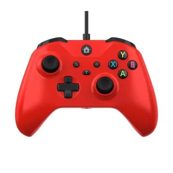 Manette de jeu - AIHONTAI - Filaire pour Xbox One Series X S - Rouge ...