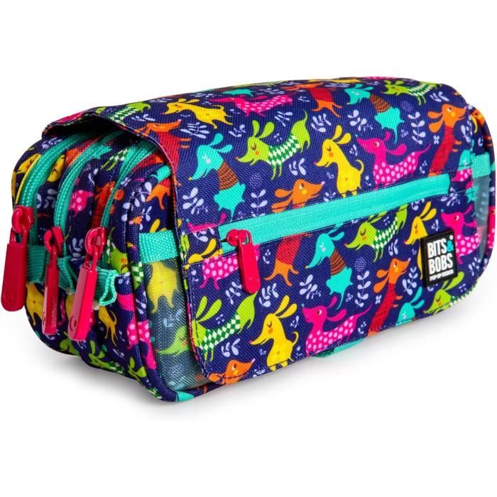 Trousse Scolaire Triple Design Avec Grandes Poches Intérieures Et ...