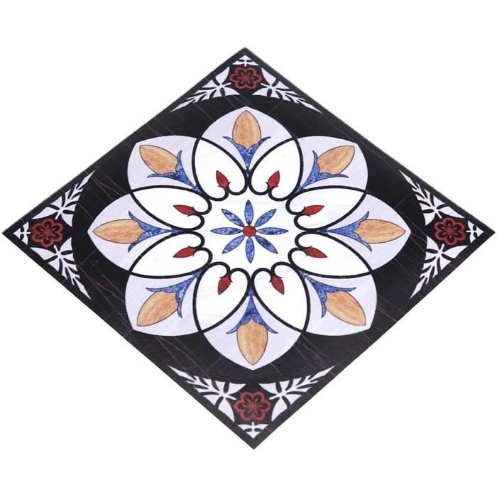 Lot De 10 Carreaux Autocollants Carré Auto-Adhésif Pvc Diagonale ...