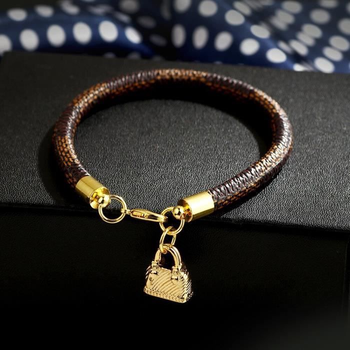 Grand bracelet hipster de marque avec la lettre V, pendentif en forme ...