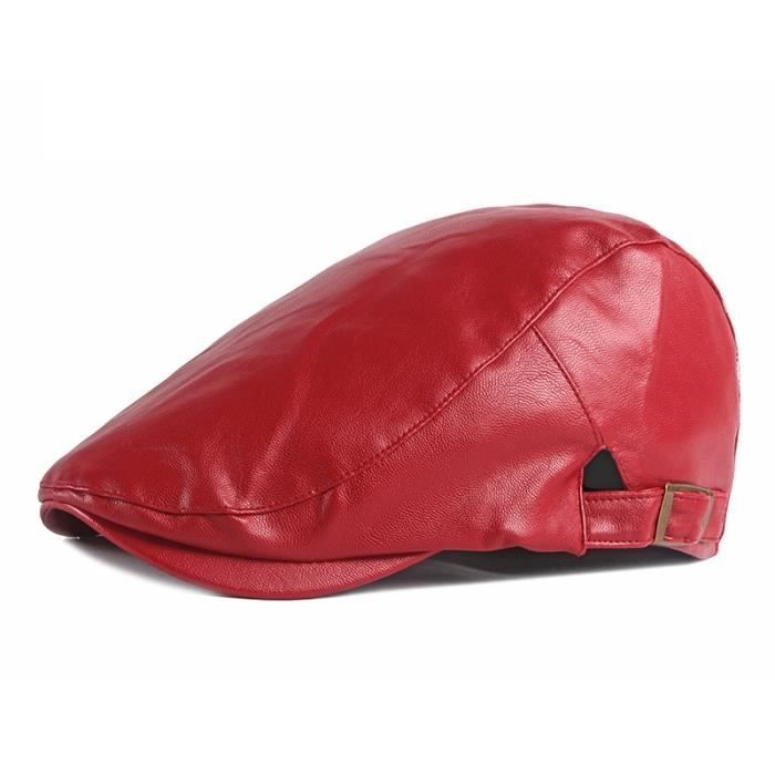 Rouge - béret pour hommes, casquette en lierre, noir, solide, blanc ...