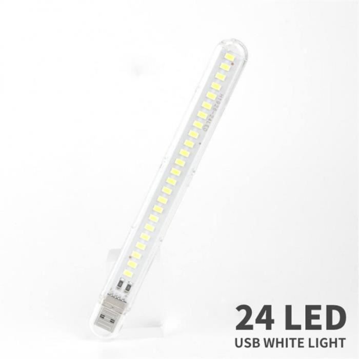 Lampe à poser,Mini lampe Portable à 24led avec prise USB,5v dc,2 pièces,lumière nocturne ultra ...