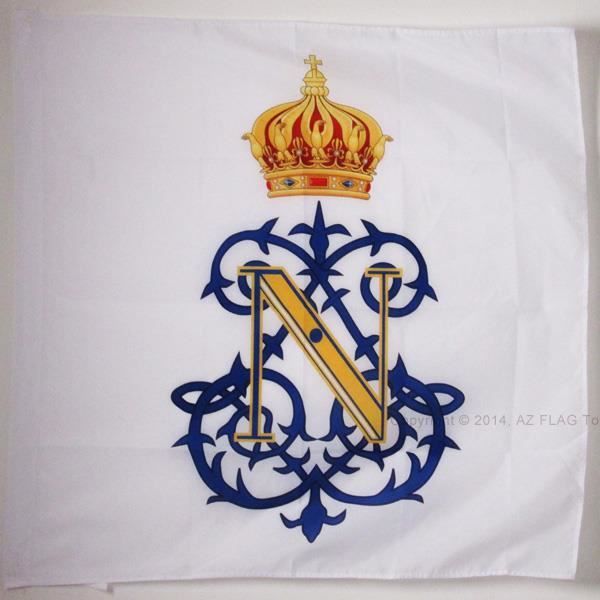 Drapeau Monogramme imperial Napoleon III 90x90cm - de Napoleon ...