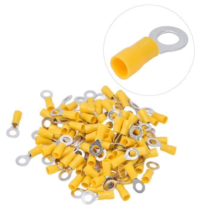 Borne d'isolation à sertir à anneau - FDIT - RV3.5-6 - Cuivre + PVC - Jaune - Cdiscount Bricolage